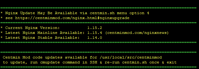 How To Disable Update Check In Ssh Login Centmin Mod Community Support Forums